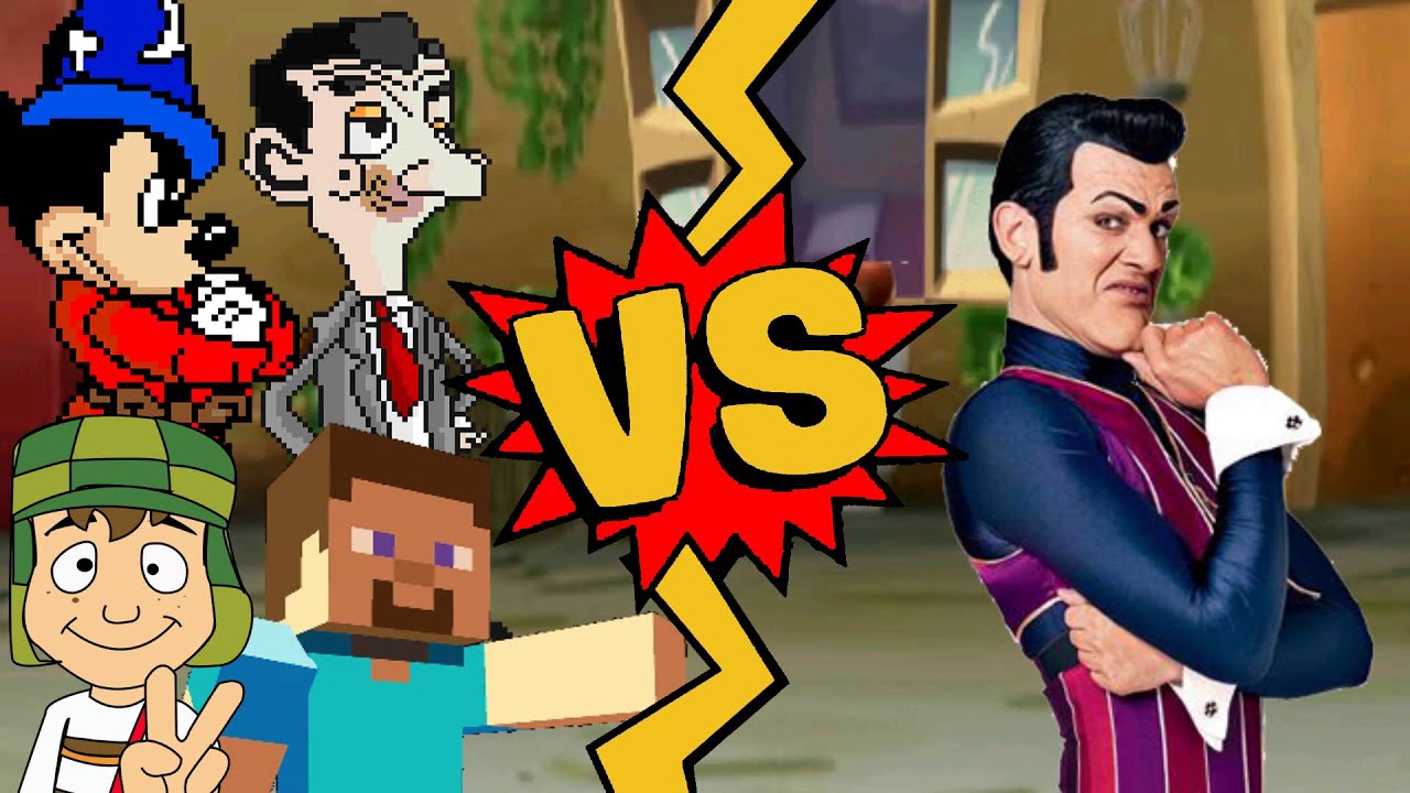 M.U.G.E.N Battles | Wizard Mickey Mouse/Mr. Bean/Chavo/Steve vs Robbie ...