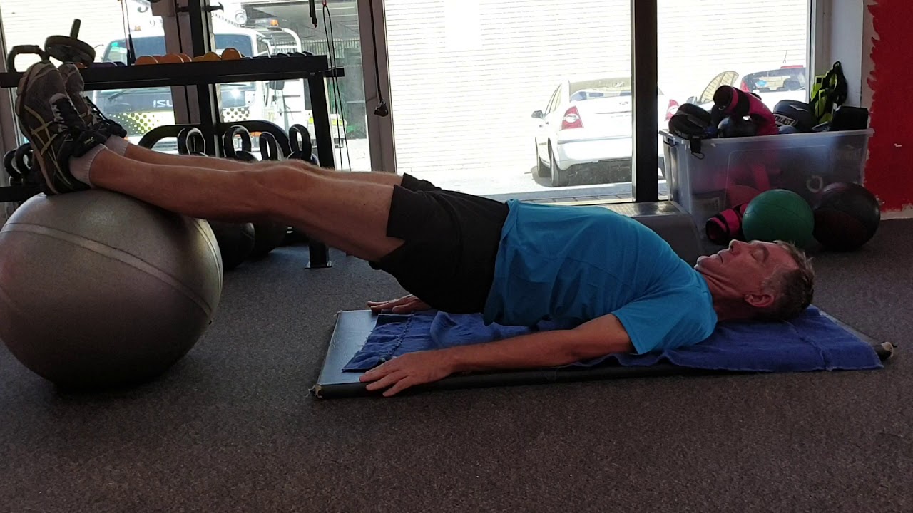 Fitball Hamstring Curls - YouTube
