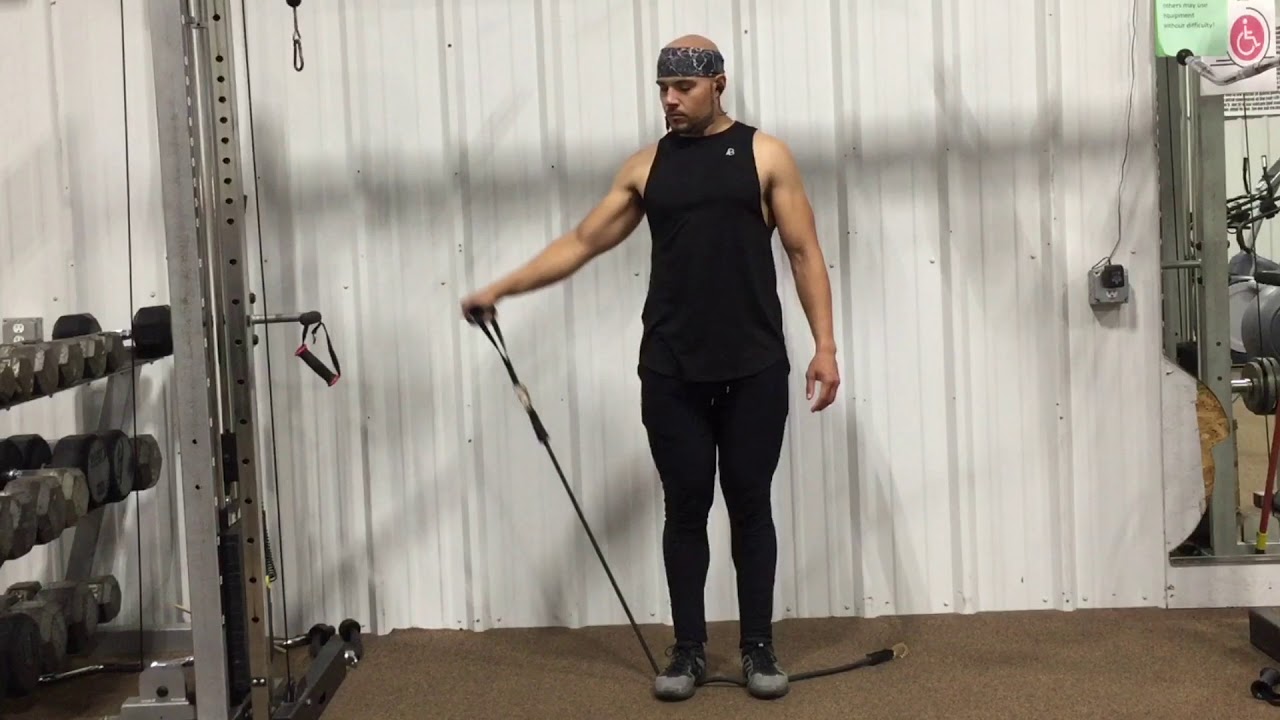 Banded Side Shoulder Raise - YouTube