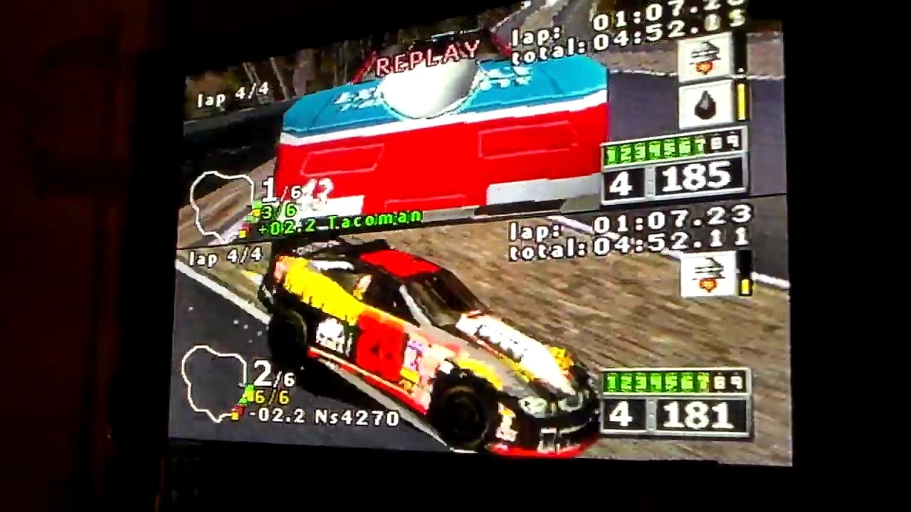 NASCAR RUMBLE 2 player battle on the Copper Canyon track - YouTube