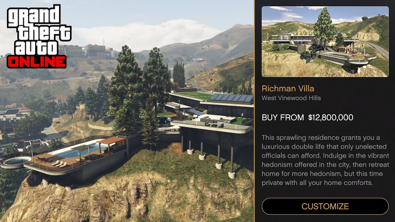 GTA Online - Richman Villa [4K] Buying The Most Expensive Mansion (A ...