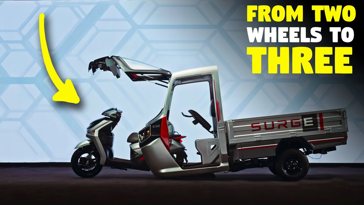 Real transforming vehicle turns from an auto-rickshaw to an electric ...