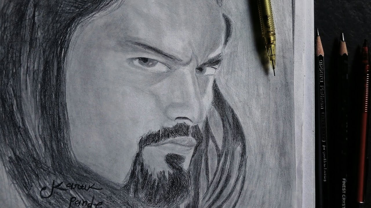 How to draw sketch Roman reigns. - YouTube