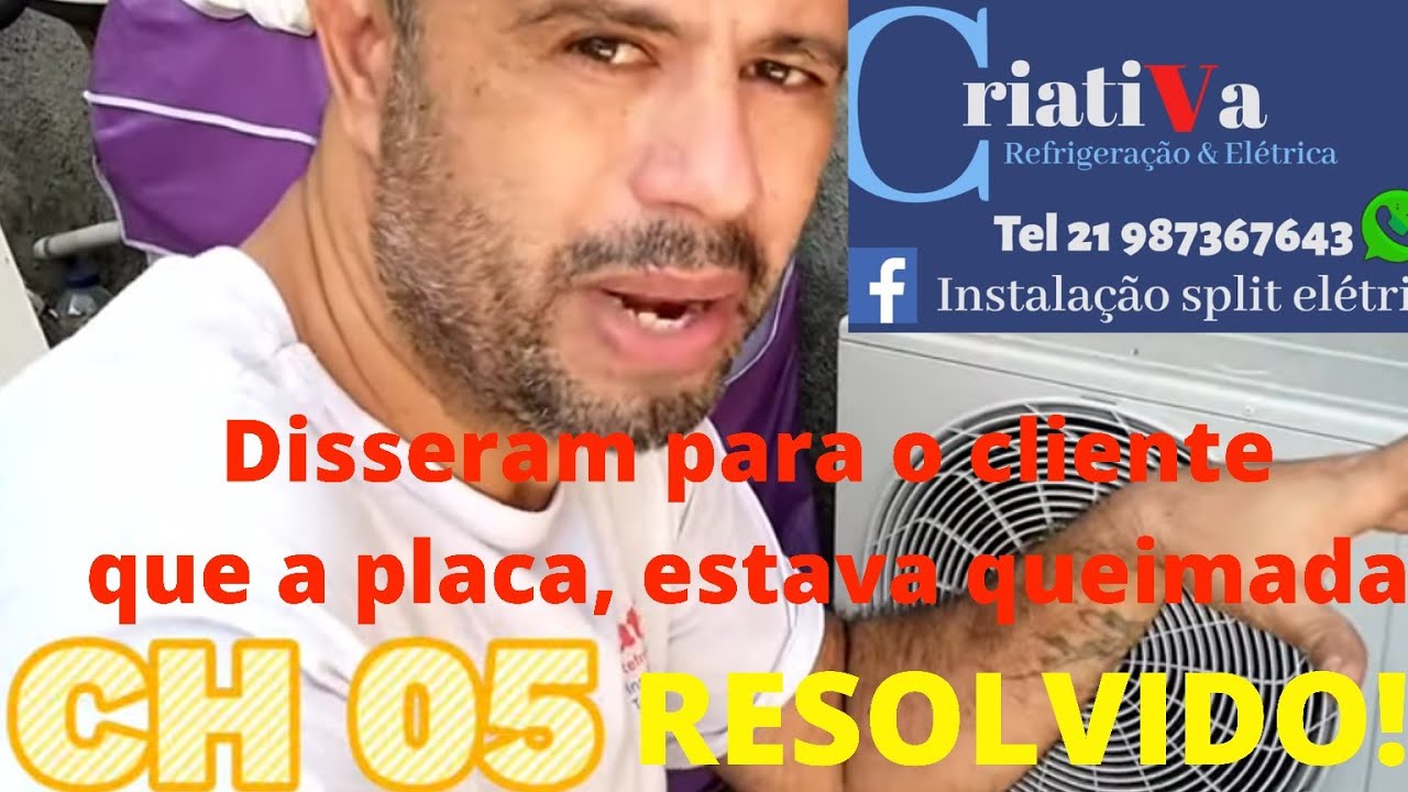 COMO RESOLVEMOS ERRO CH 05 NO split LG Dual inverter 18000 BTUS - YouTube