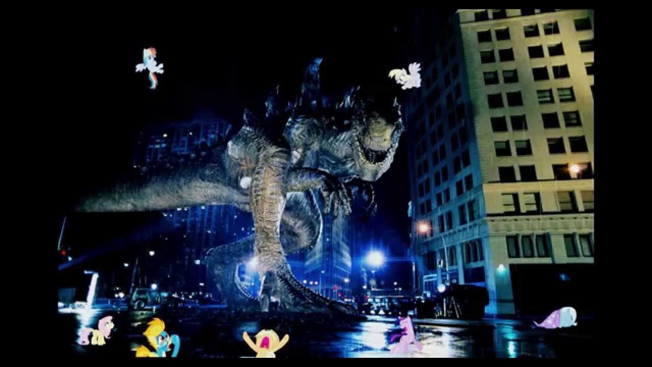 Ponies Watch Godzilla 1998 - YouTube