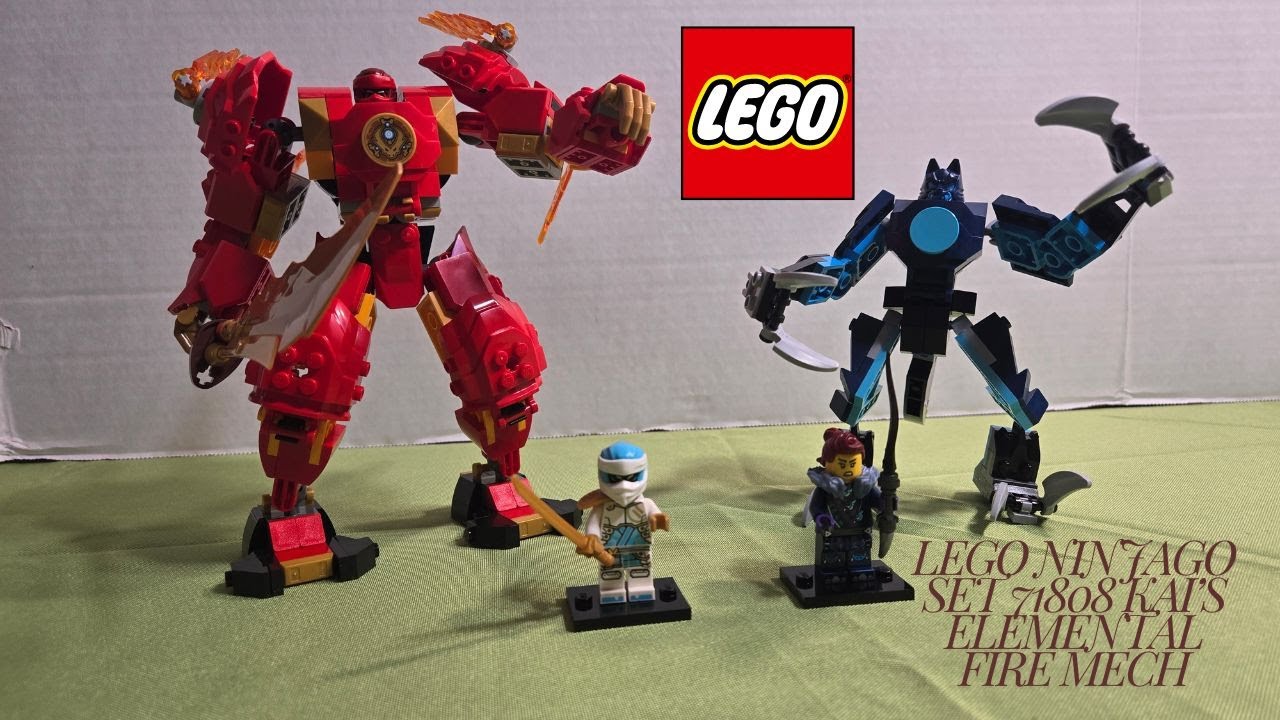Lego Ningjago Set 71808 Kai's Elemental Fire Mech Speed Build and ...