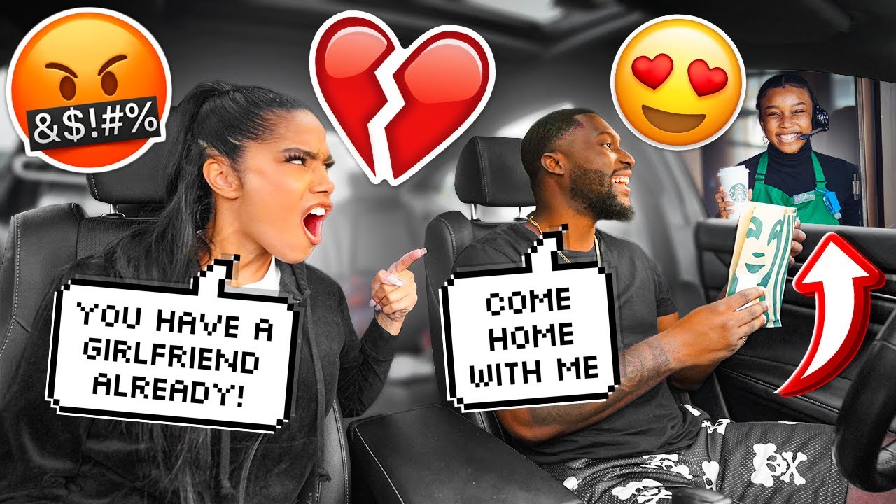 FLIRTING With A Drive Thru Worker In Front Of My Girlfriend! *BAD IDEA ...