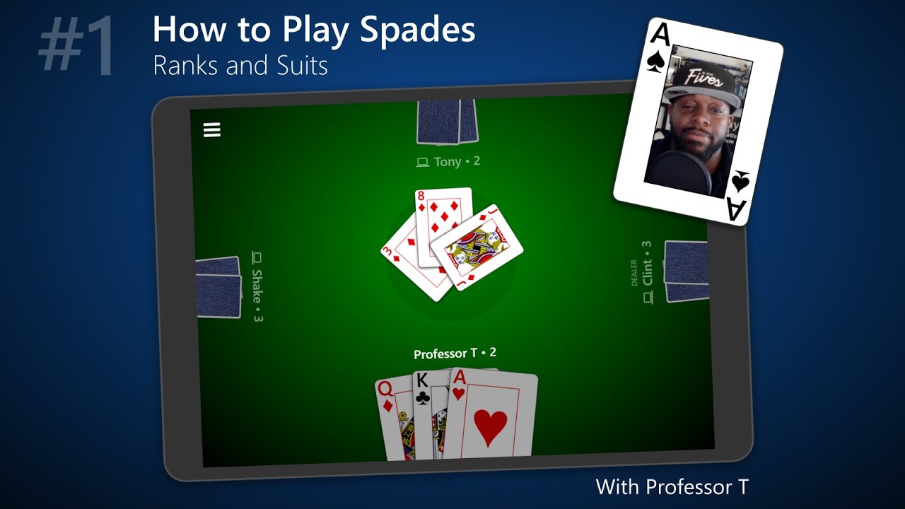 How to Play Spades Part 1: Ranks and Suits - YouTube