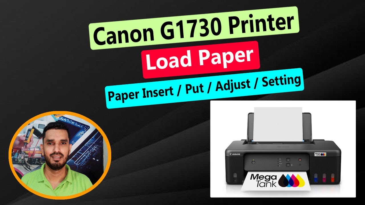 Canon G1730 Printer - How To Load Paper In Printer ( Paper Insert / Put ...