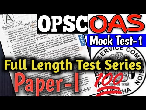 Mock Test-1 _[Part-1]_for 💢 OAS Prelims😊💢2022_23 👍 - YouTube