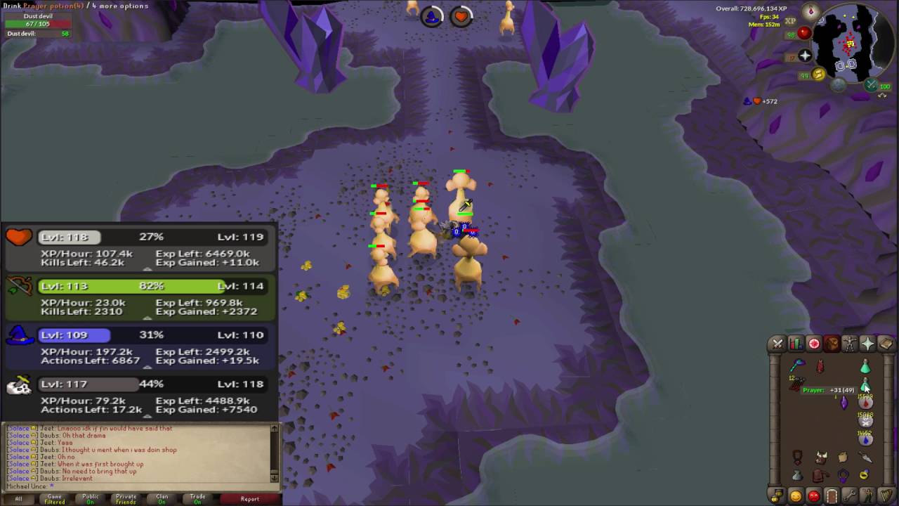 Ice Barraging Dust Devils 78-80K+/h Slayer xp - YouTube