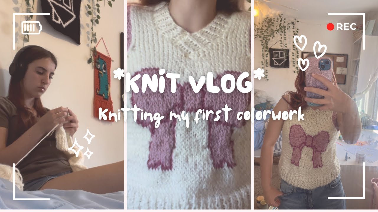 knitting a colorwork vest for the first time! *knitting vlog/knit with me 001 - YouTube