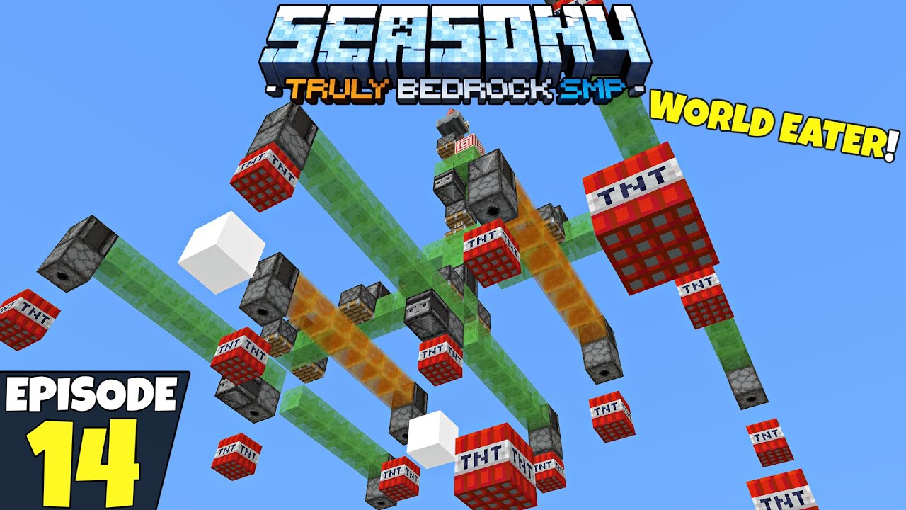 Truly Bedrock S4 Ep 14! TNT WORLD EATER! Minecraft Bedrock Survival Let ...