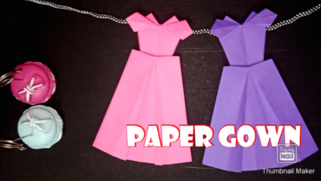 Origami gown /DIY paper wedding gown / how to make a pretty origami ...