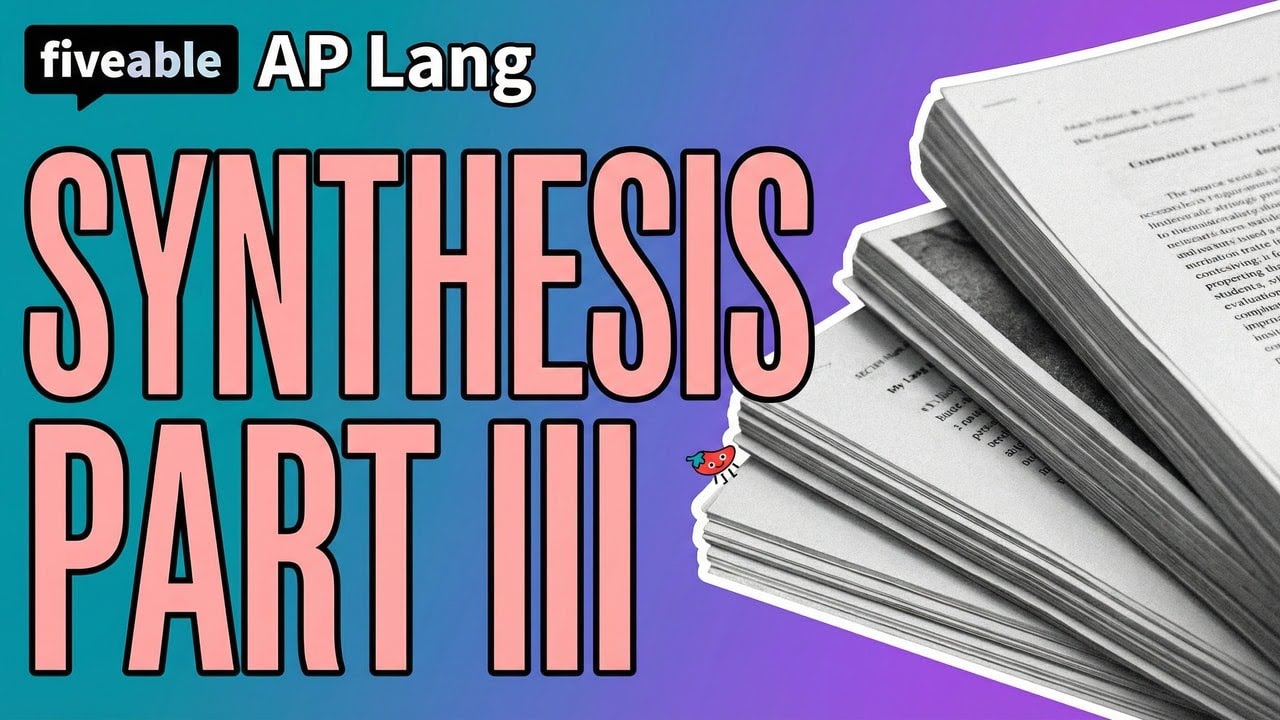 AP Lang - Synthesis Part III - YouTube