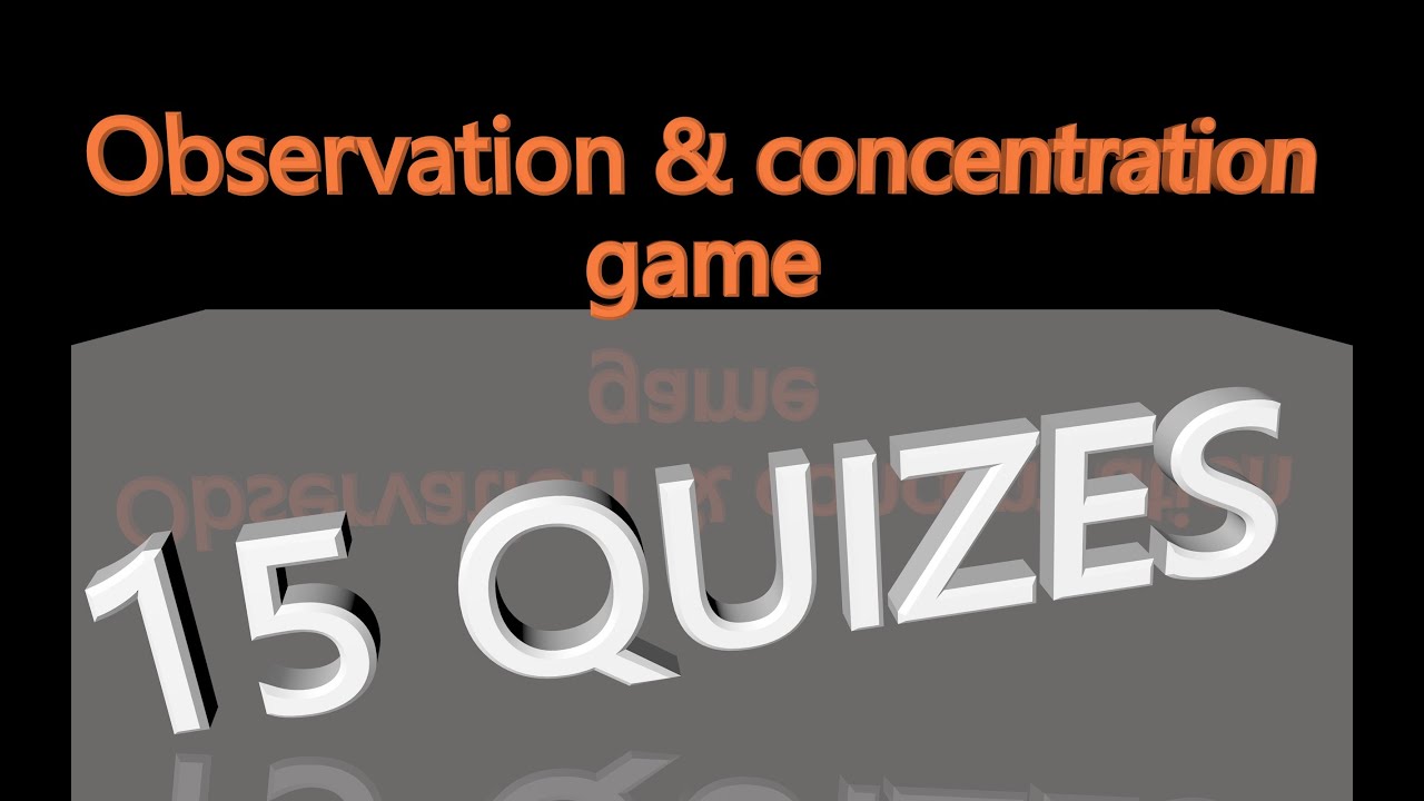 15 quizz observation . Quiz jeu d'observation et de concentration - YouTube