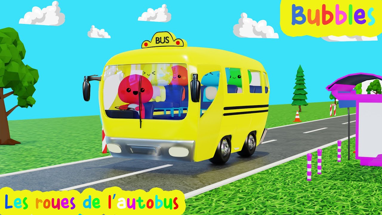 Les roues de l’autobus avec les Bubbles | Comptines pour Bébés | Dessin ...