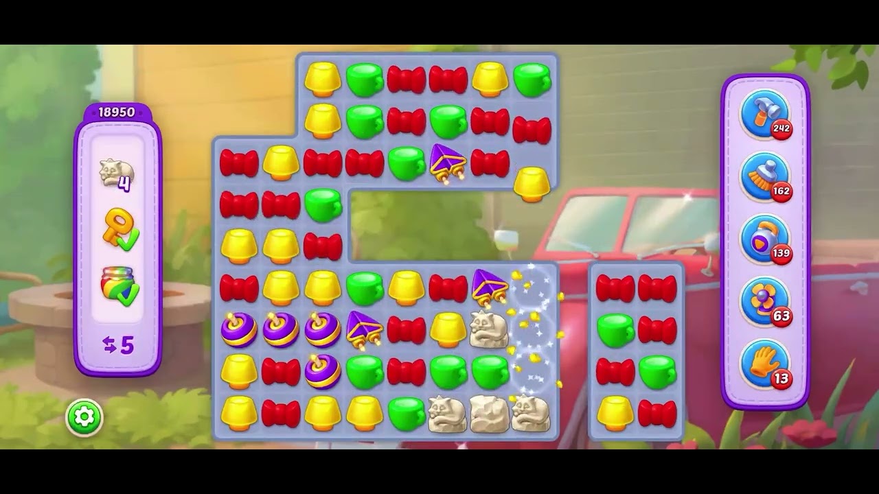 Homescapes level 18950 hard - YouTube