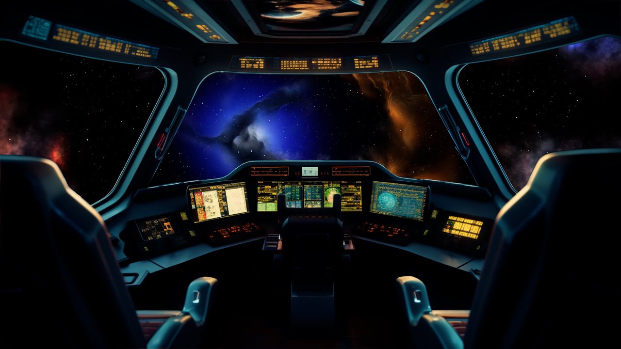 🌿 Space Ambience/BGM - Relaxing Sounds of SpaceShip - Deep Space ...