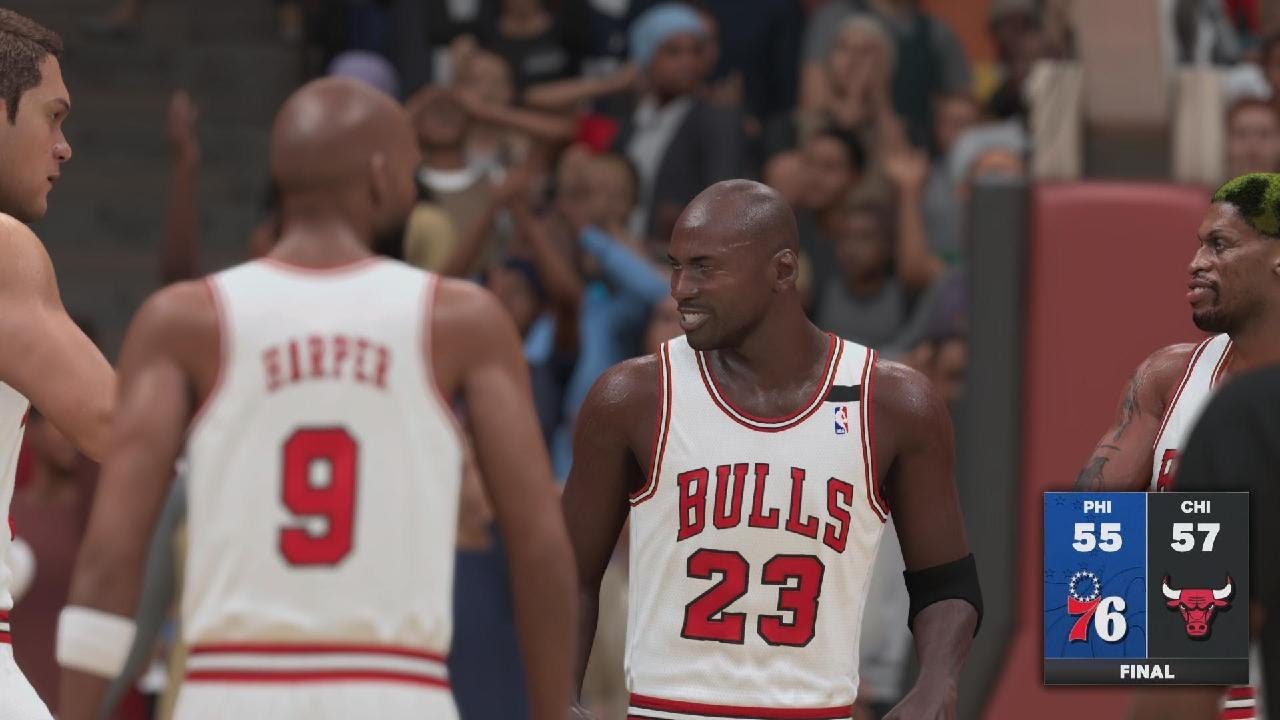 NBA 2424 play now 98-98 Bulls Vs 76ers - YouTube