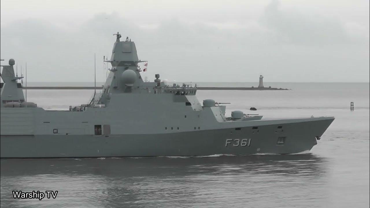 ROYAL DANISH NAVY IVER HUITFELDT CLASS FRIGATE HDMS IVER HUITFELDT F361 ENTERING DEVONPORT 17-11 ...