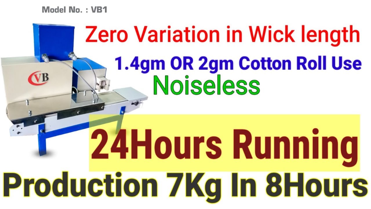 100 % Fully Automatic Long Cotton Wick Machine | Cotton Wick Business ...