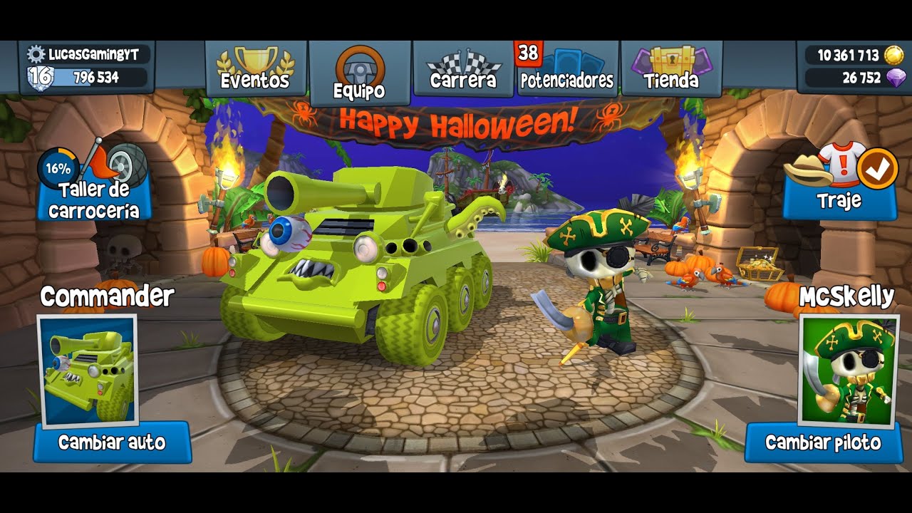BEACH BUGGY RACING 2: AUTO COMMANDER MODO HALLOWEEN 🎃 #703 - YouTube
