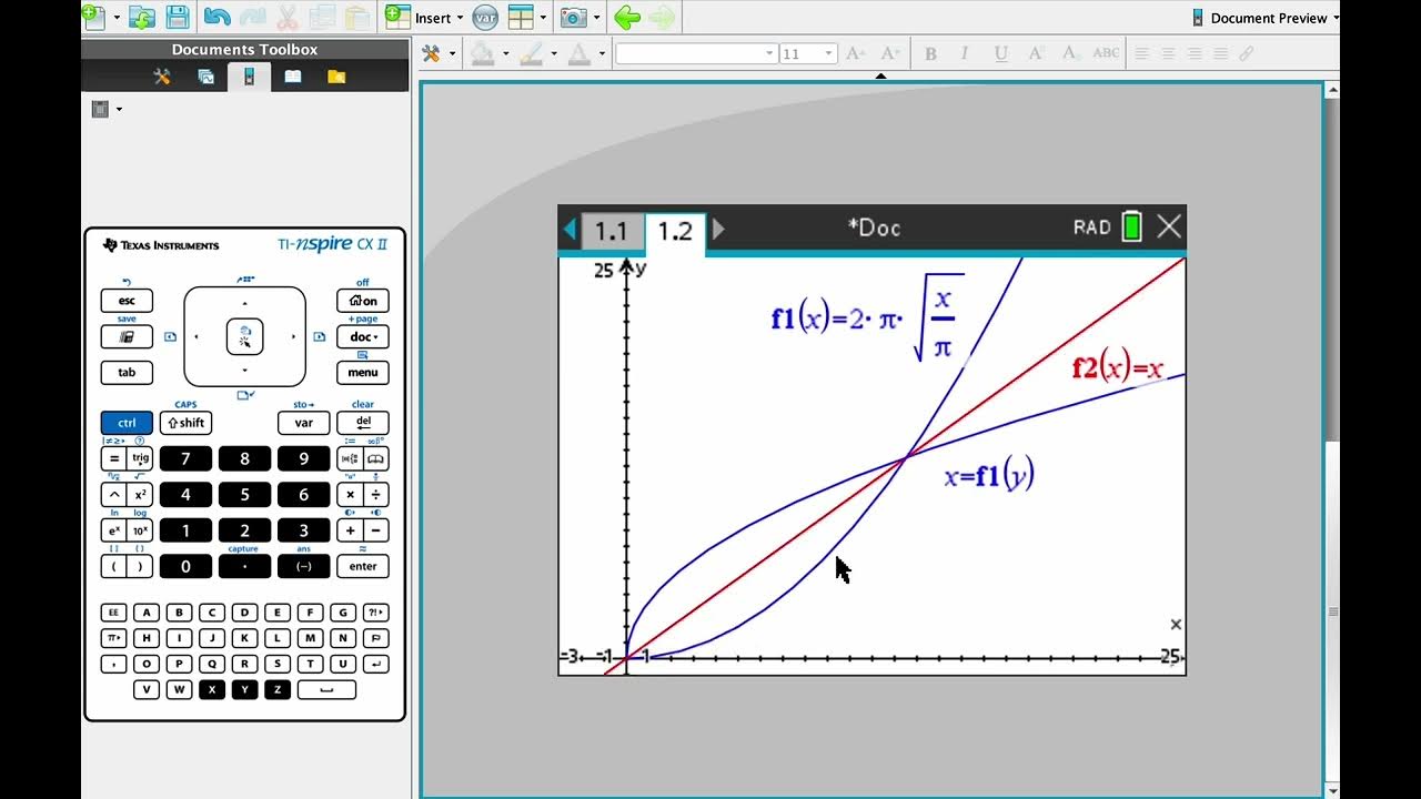 Using Ti Nspire for Inverse Function - YouTube