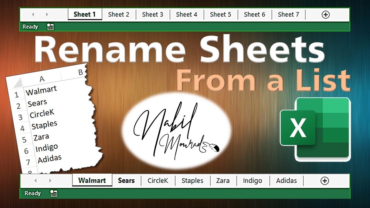 Rename All Sheets From A List In One Step YouTube rename-all-sheets-from-a-list-in-one-step-youtube