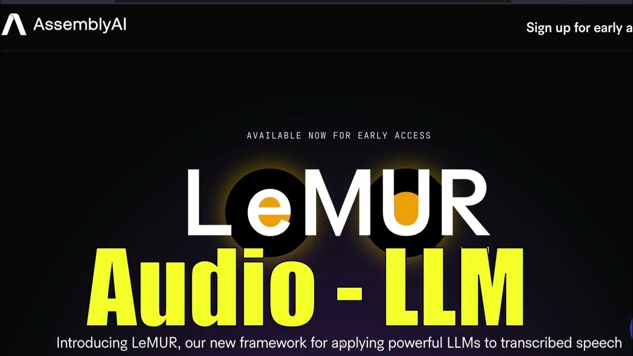 Chat with Audio Speech using LeMUR - AssemblyAI's LLM Framework - YouTube