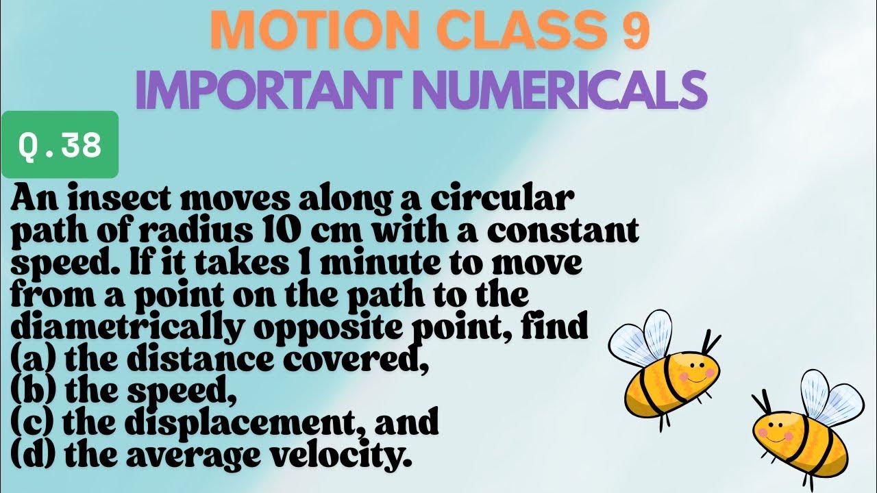 An insect moves along a circular path of radius 10 cm with a constant speed. - YouTube
