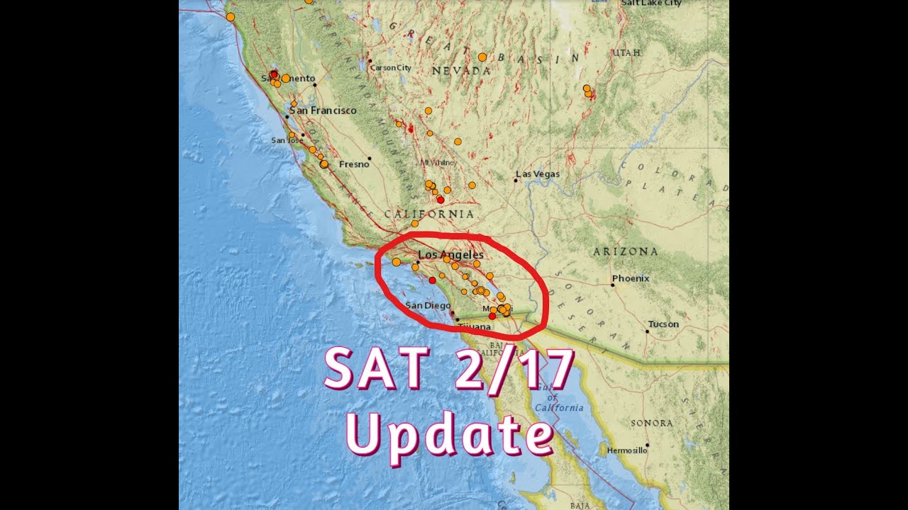 Southern California Earthquake activity. Texas Earthquakes. SAT update ...
