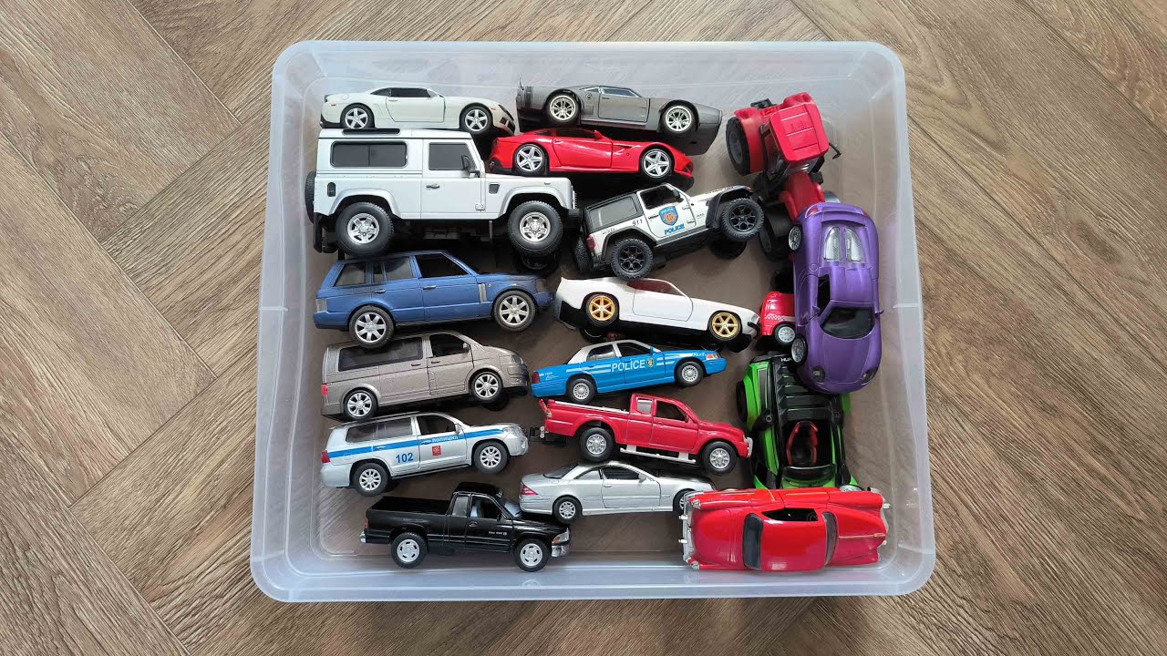 A Box With Different Toy Cars Inside - YouTube