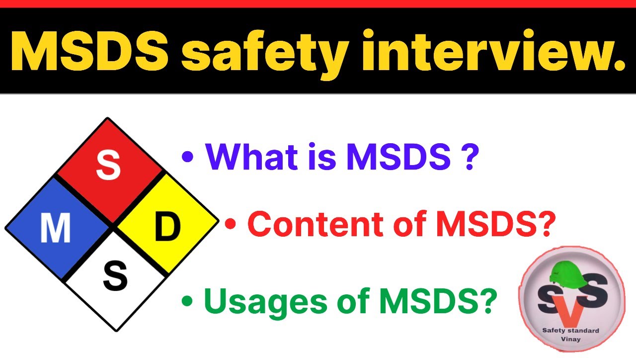 What is MSDS ! Content of MSDS ! Usages of MSDS ! MSDS use ! Meaning of ...