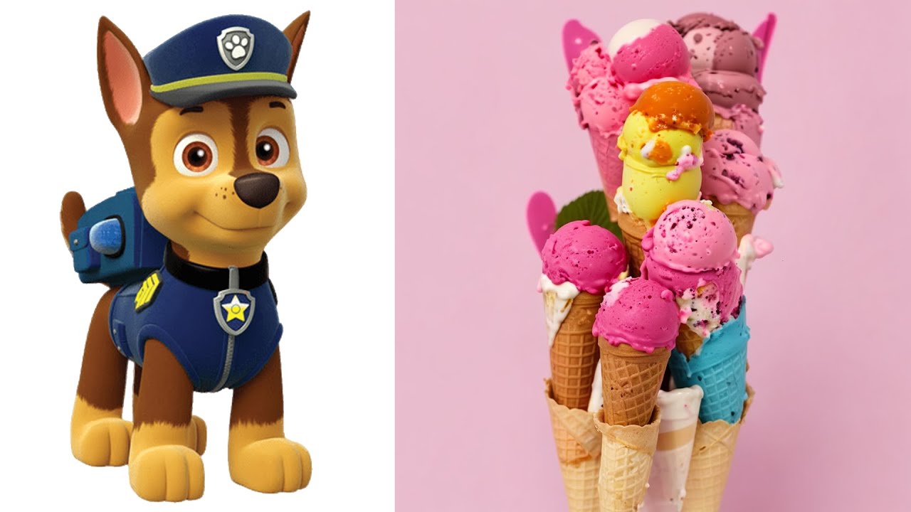 Guess ALL PAW PATROL Characters by ICE CREAM! (Squint your Eyes) - @im ...