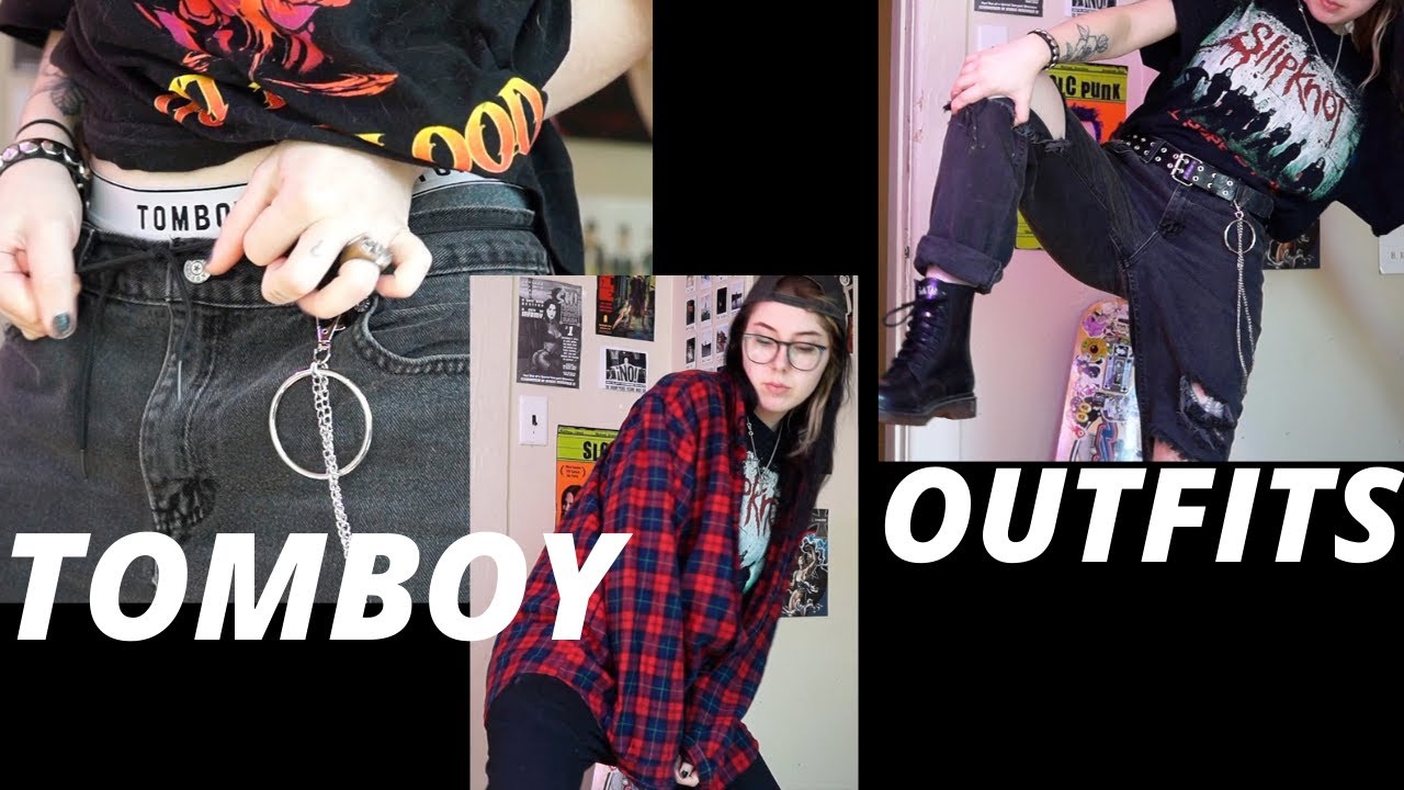 androgynous // tomboy streetwear / grunge / casual outfits - YouTube