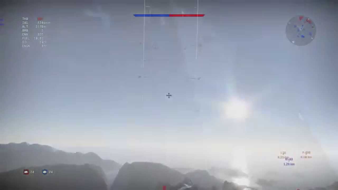 PS4 - War Thunder - v1.47.9.43 - Virtual Horizon HUD Elongated In ...