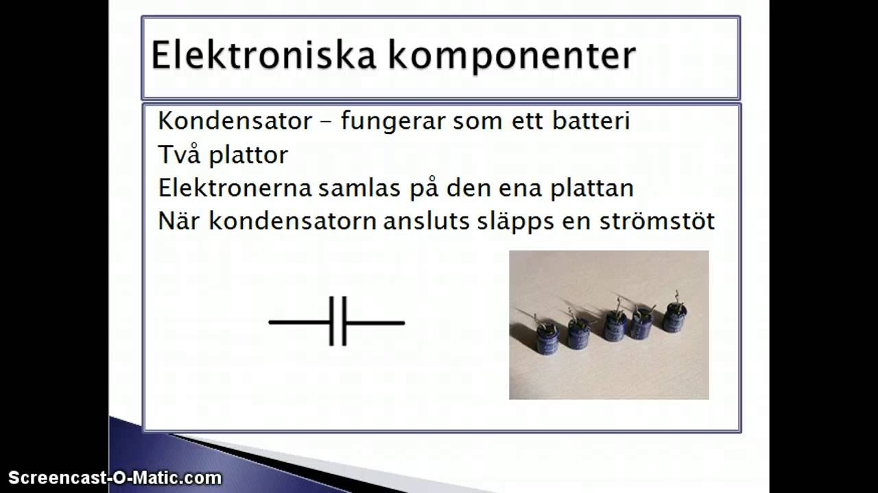 Elektroniska komponenter - YouTube