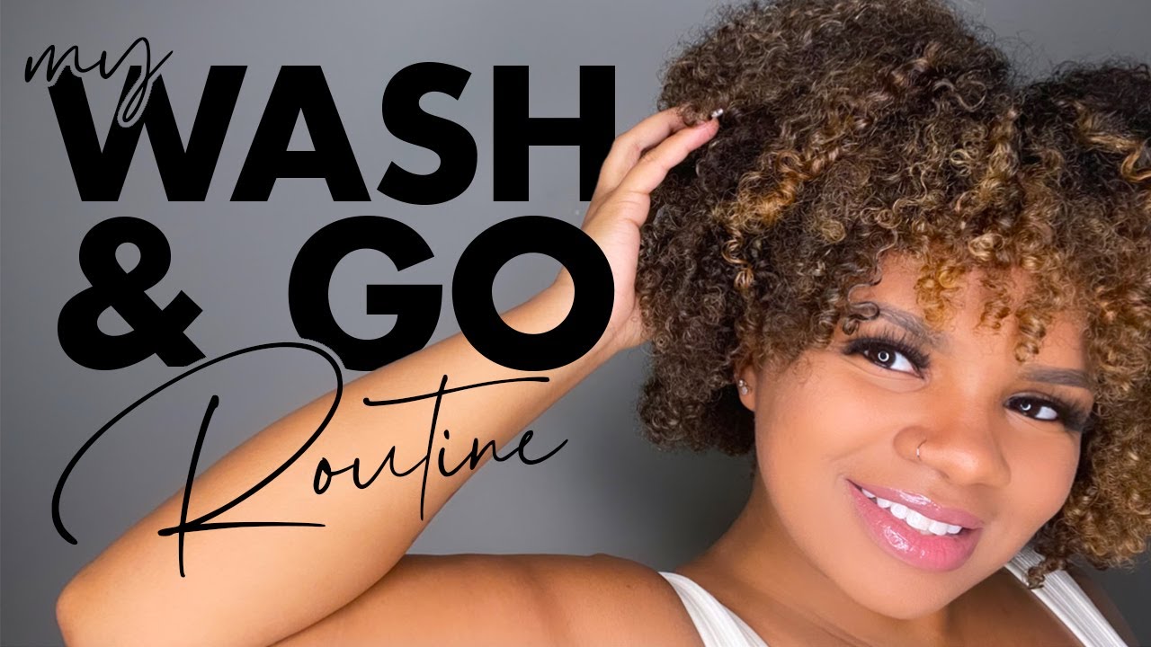 MY WASH AND GO CURLY HAIR ROUTINE | 3C/4A HAIR | bisforbawsy - YouTube