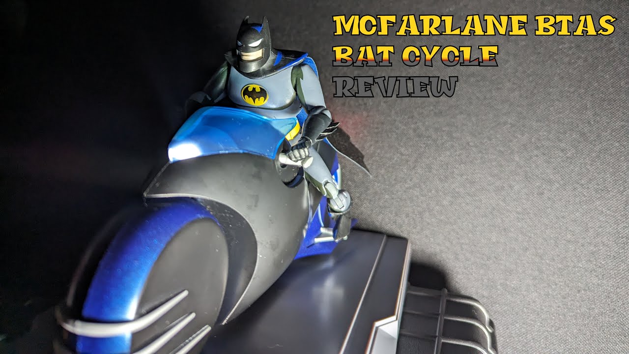 McFarlane Batman the Animated Series Batcycle Review - YouTube