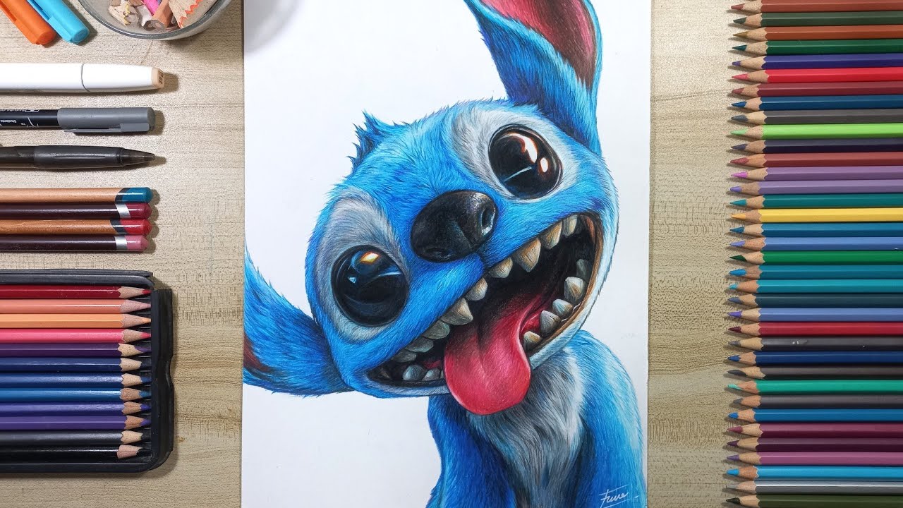 Drawing Stitch (Lilo & Stitch) | Fame Art - YouTube