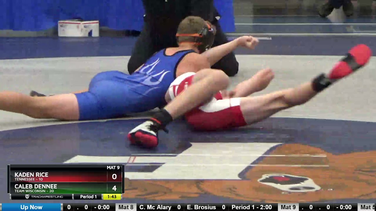 [boutNo] 119 Kaden Rice Tennessee Vs Caleb Dennee Team Wisconsin - YouTube
