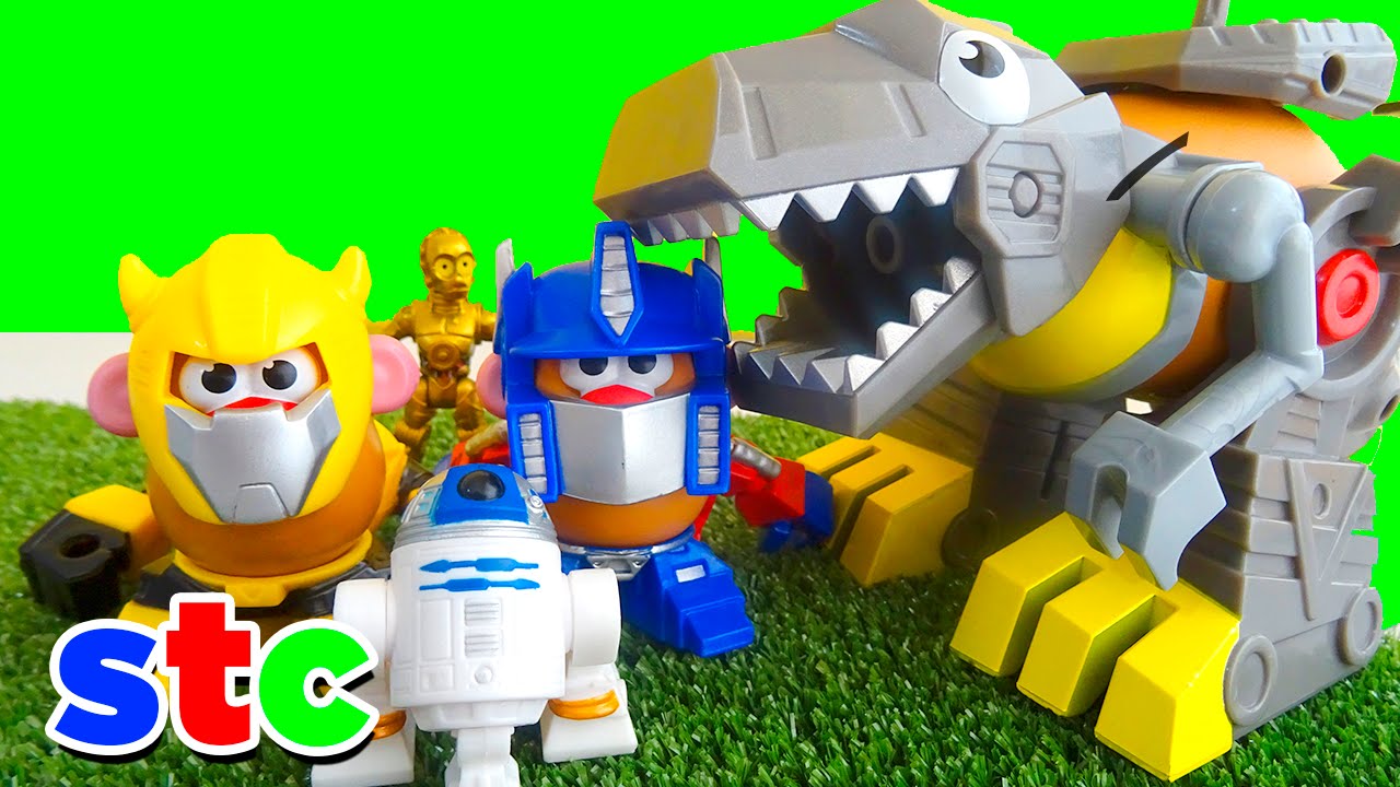 Mr Potato Head Transformers Grimlock conoce a R2D2 - YouTube