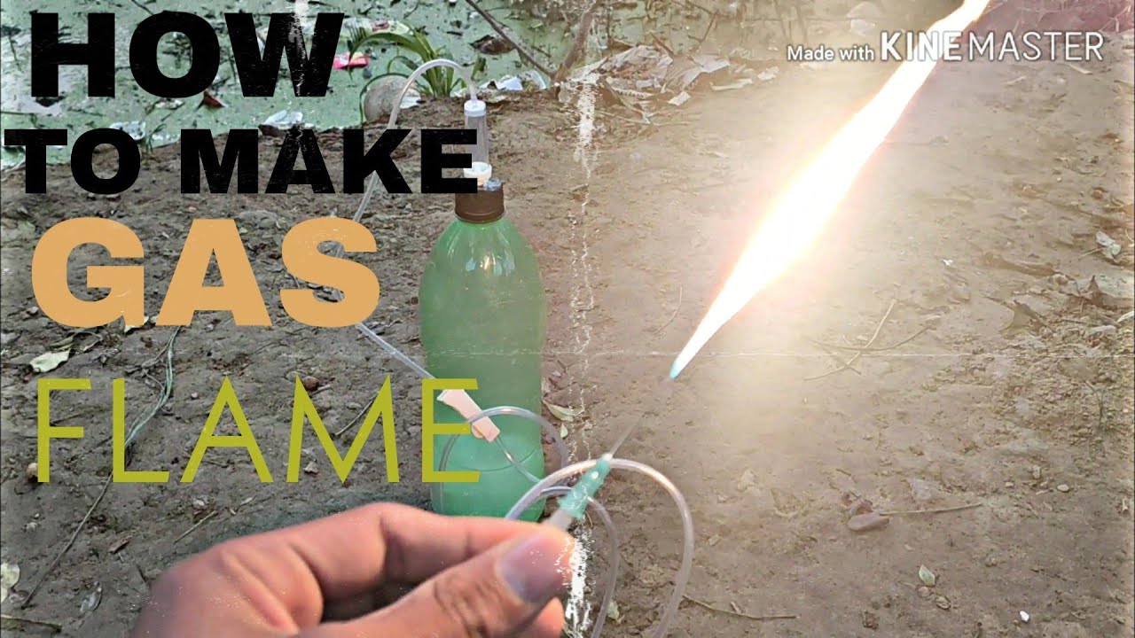 How to make gas flame with calcium carbide - YouTube