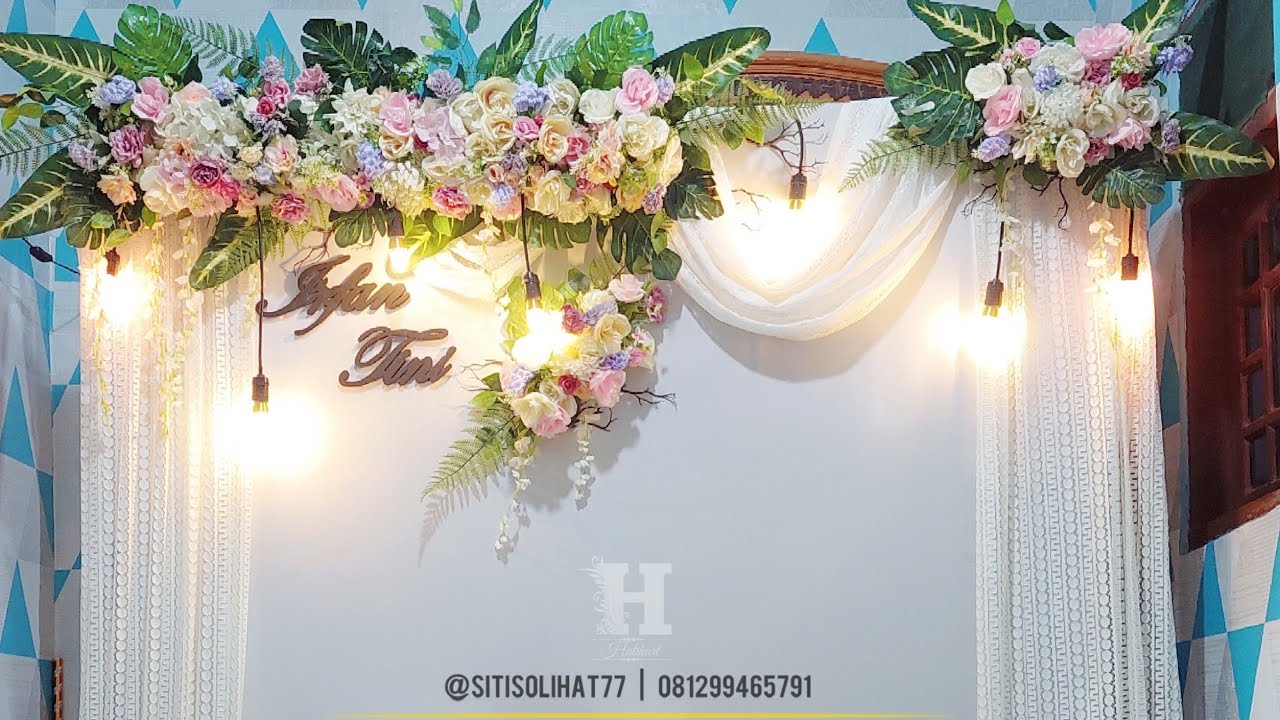 Backdrop tunangan sederhana namun tetap cantik || Dekorasi tunangan ...
