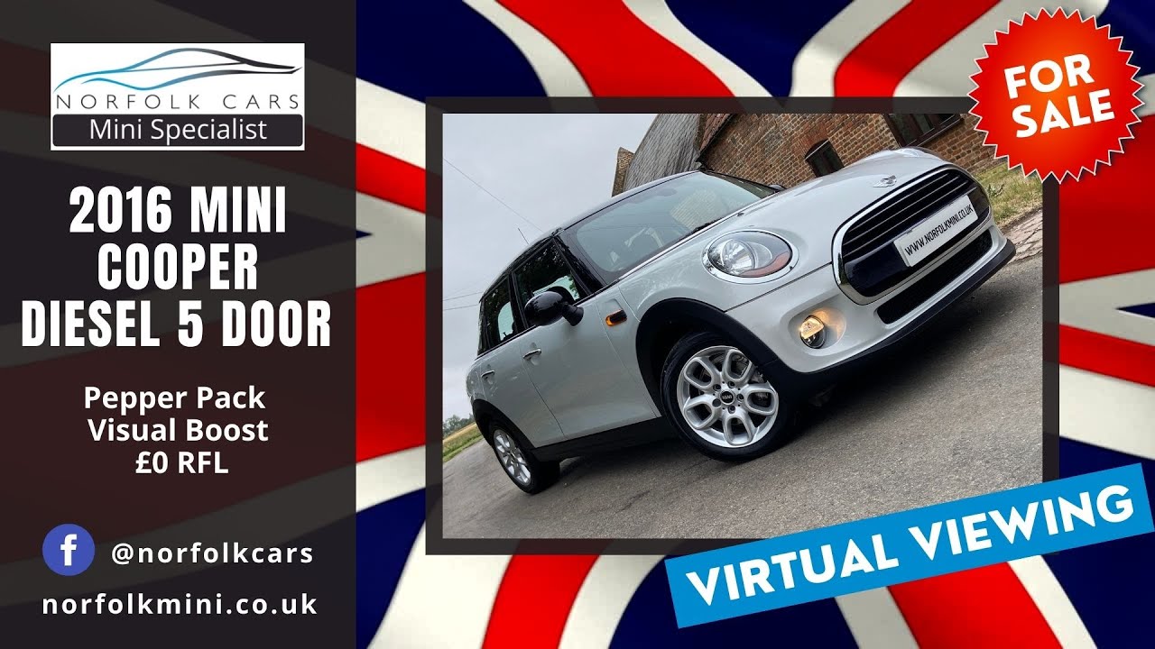 2016 Mini Cooper Diesel 5 Door White Silver - YouTube