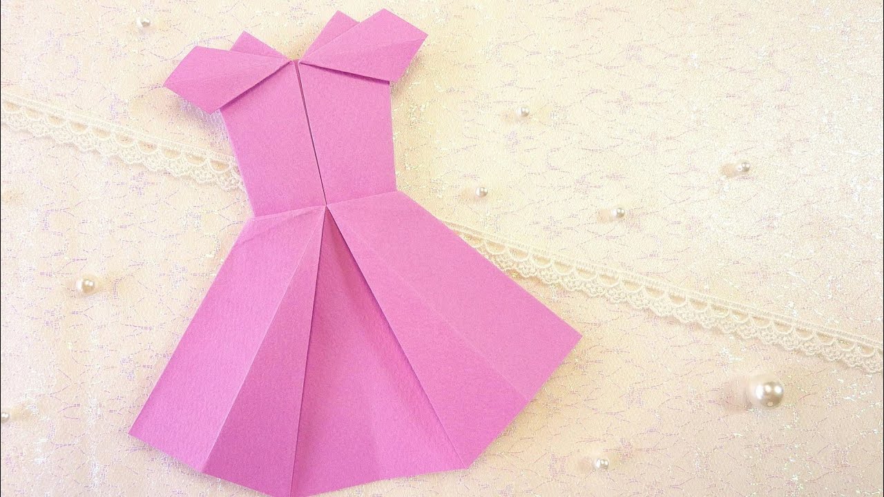 Dress Origami, Princess Costume, Origami For Kids, Video#48 # ...