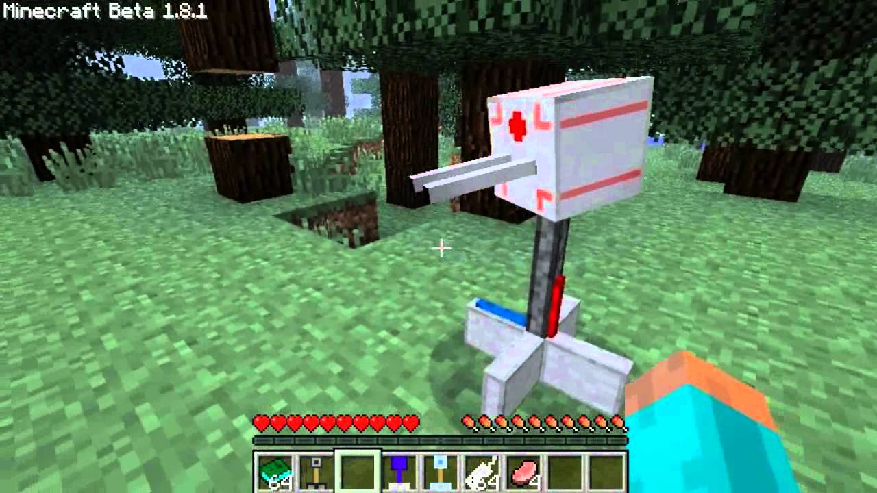 Minecraft Mod Reveiw | Turret Mod 1.3.1 and 1.3.2 - YouTube