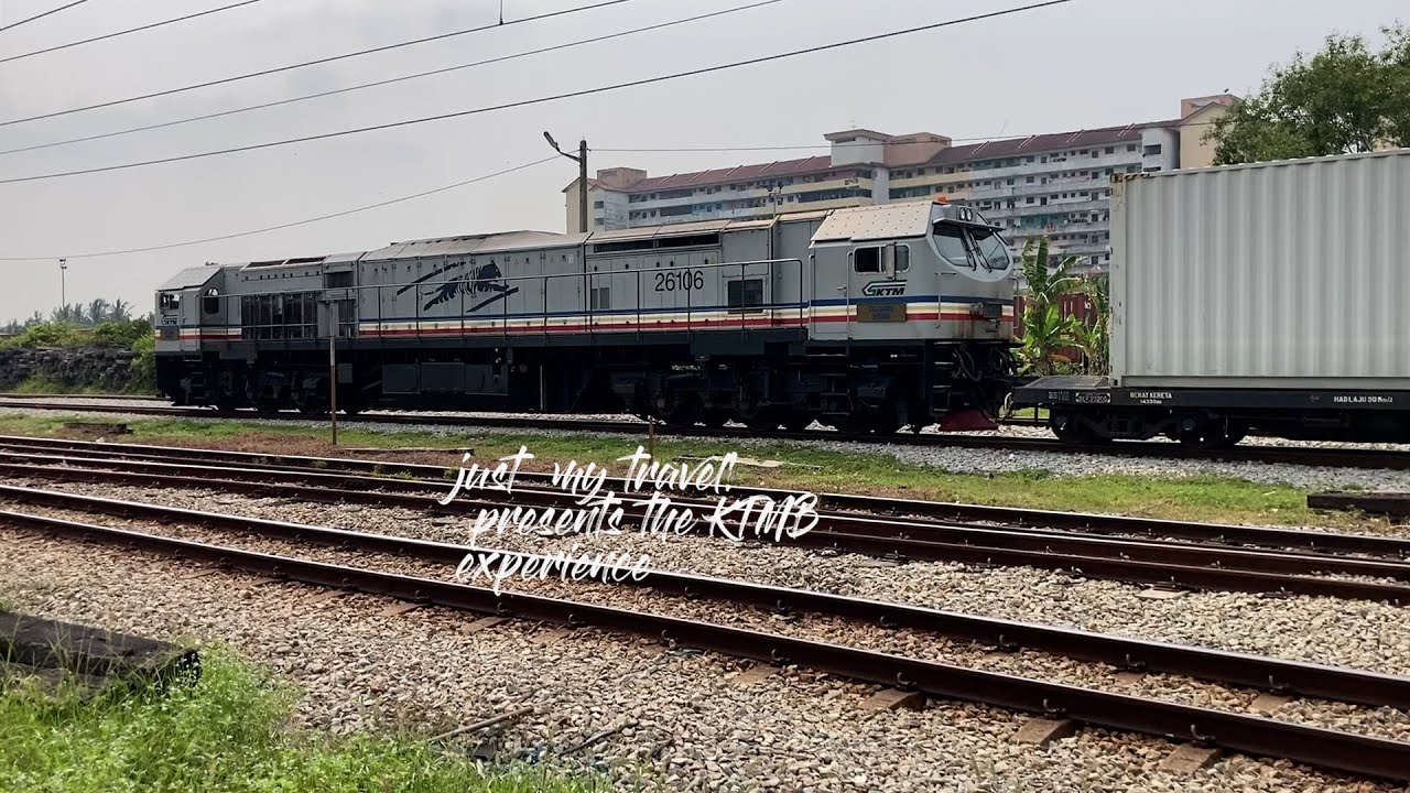 KTMB Class 26106 Tanjung Jara locomotive with container wagons heading ...