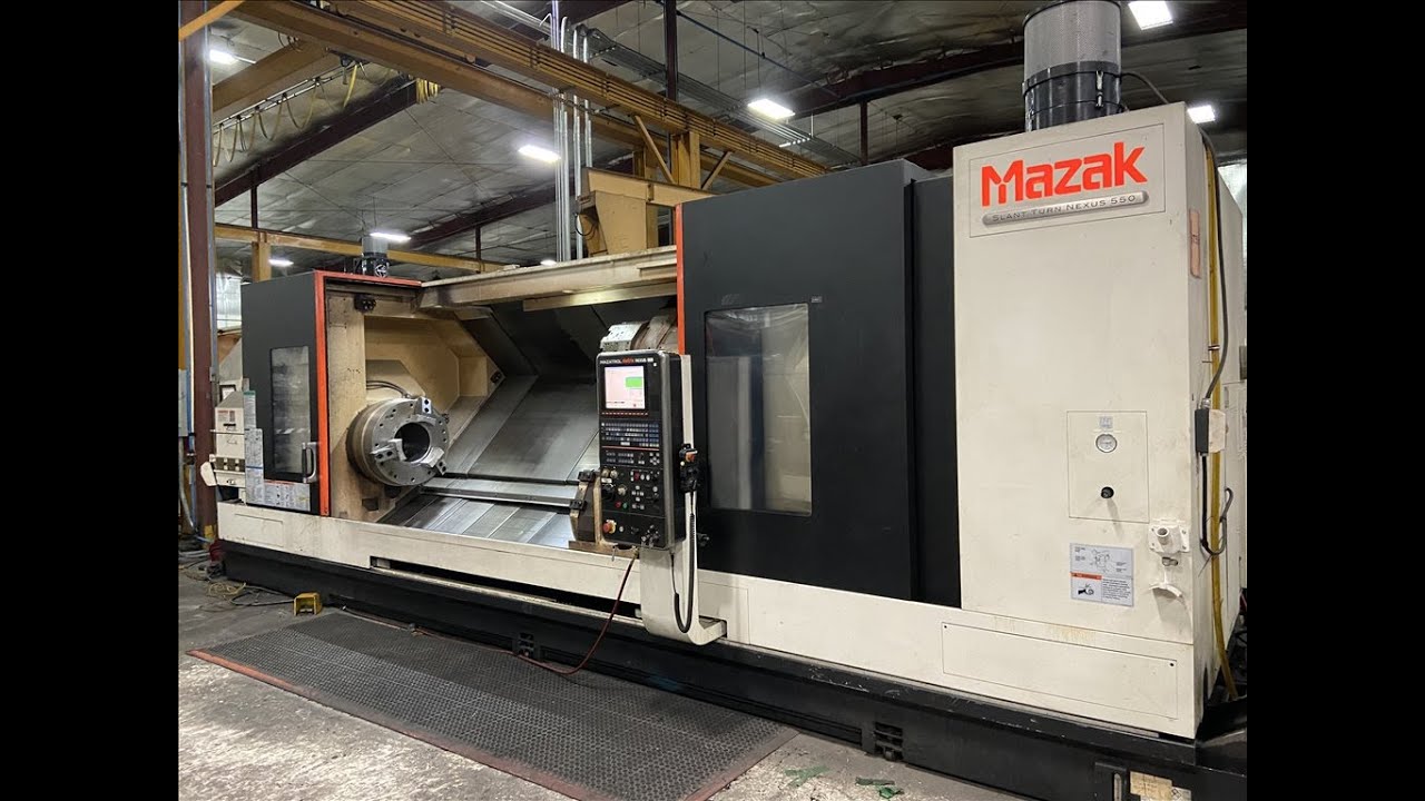 Mazak Slant Turn Nexus 550 CNC Turning Center - YouTube